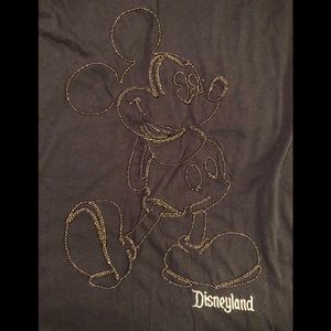 Disney | Tops | Disneyland Mickey Mouse Black Gold Tank Top X | Poshmark